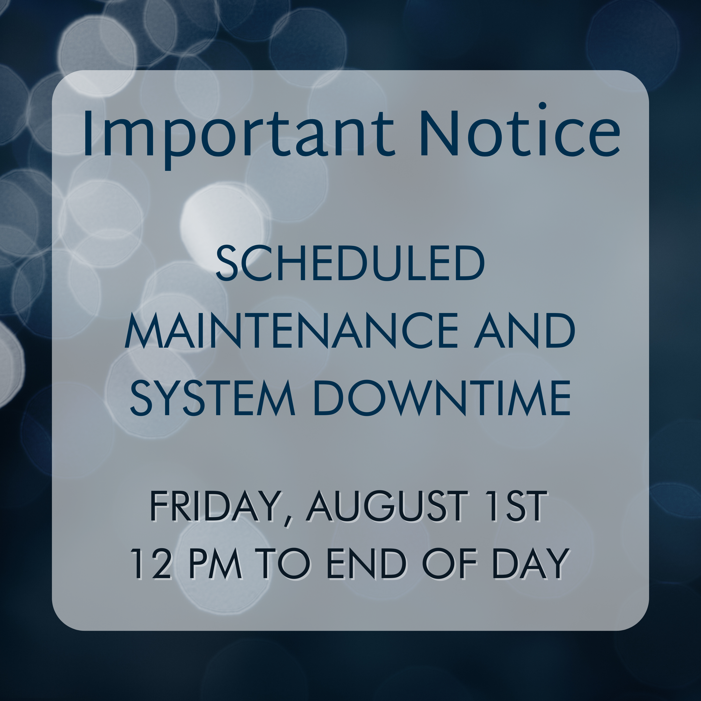 Scheduled System Downtime – Friday, August 1st | County of Glenn